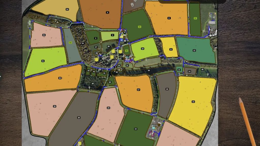 AutoDrive-Kurs Calmsden Farm V1.0.0.0 - FS25 / FS22 Mod