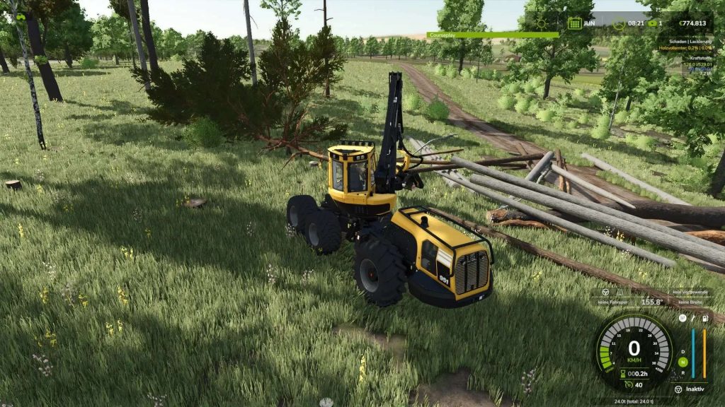 Wood harvester Komatsu 951 v1.0.1.0 - FS25 / FS22 Mod