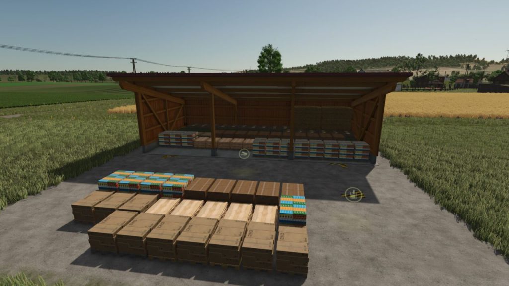 Wooden Garage Object Storage V1.0.0.0 - FS25 / FS22 Mod