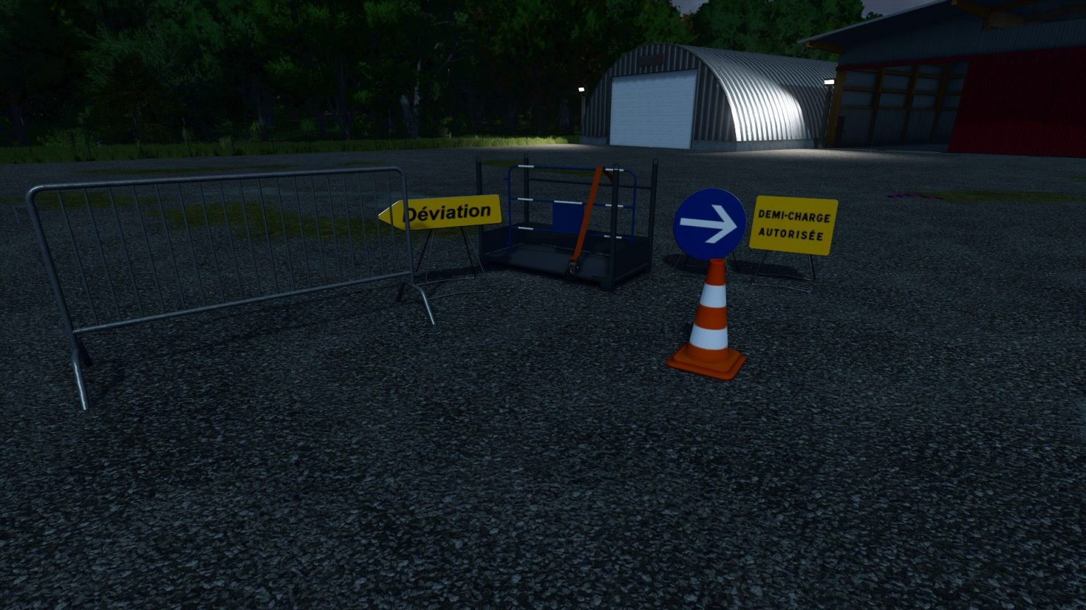 Site barriers' pack V1.0.0.0 - FS25 / FS22 Mod