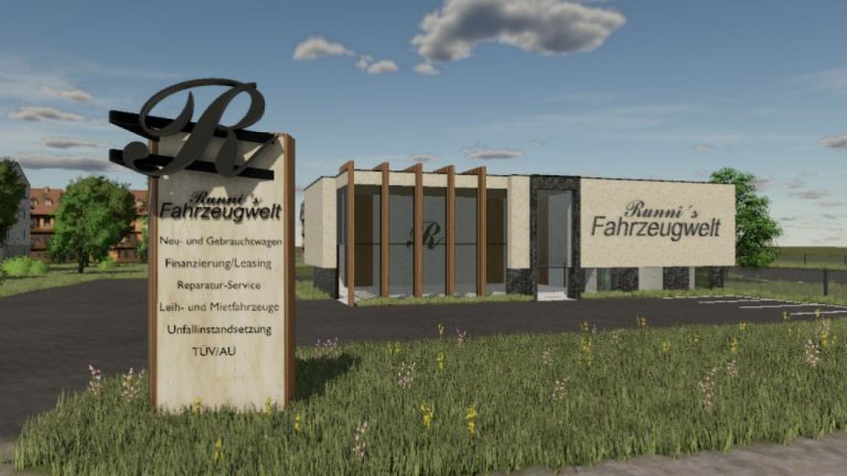 Runni's vehicle world Car Dealership V1.0.0.0 - FS25 / FS22 Mod