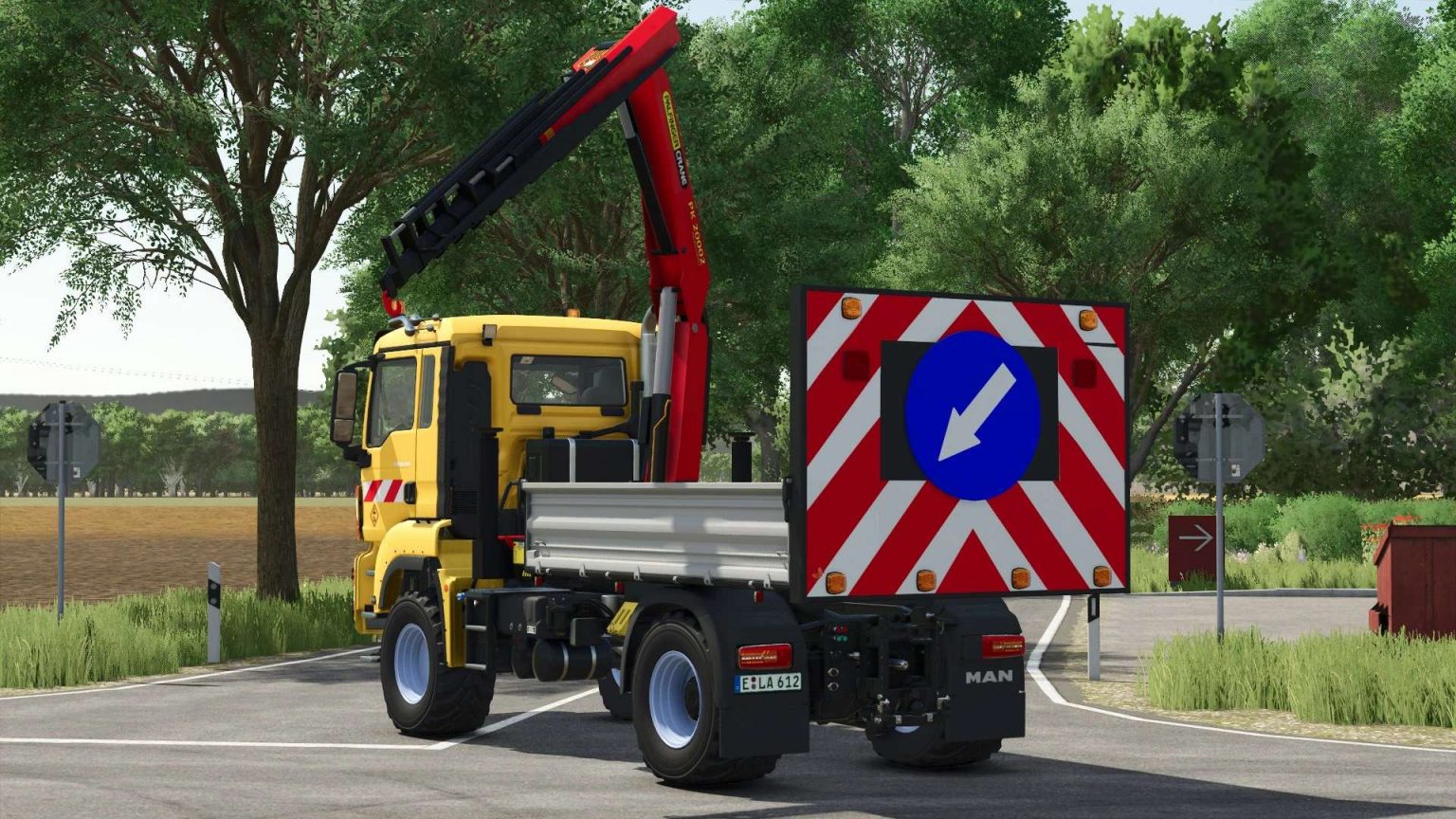 MAN TGS 18.500 TP Bed Truck & Crane v1.0.0.0 - FS25 / FS22 Mod