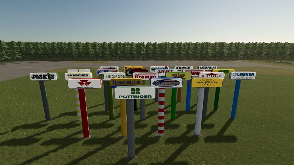 Various signs pack V1.0.0.0 - FS25 / FS22 Mod