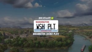 Washington License Plate v1.0.0.0 - FS25 / FS22 Mod