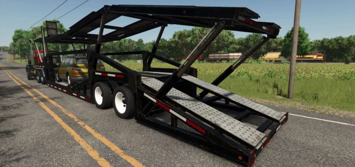 Car Carrier Trailer Mods | FS22 Mods | Farming Simulator 22 Mods