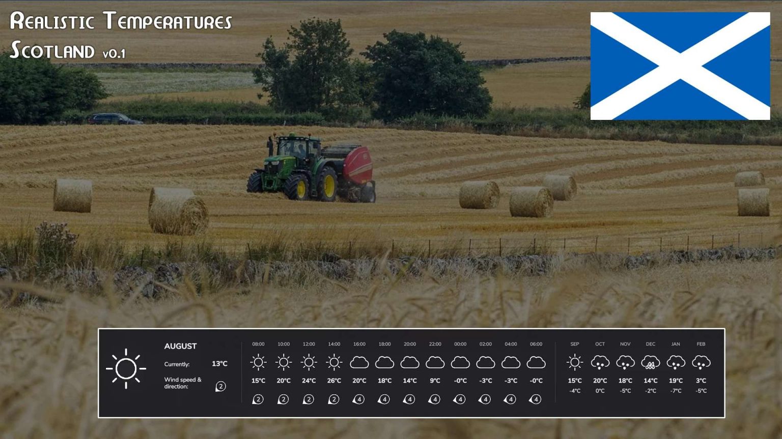 Realistic Temperatures Scotland v1.0.0.0 - FS25 / FS22 Mod