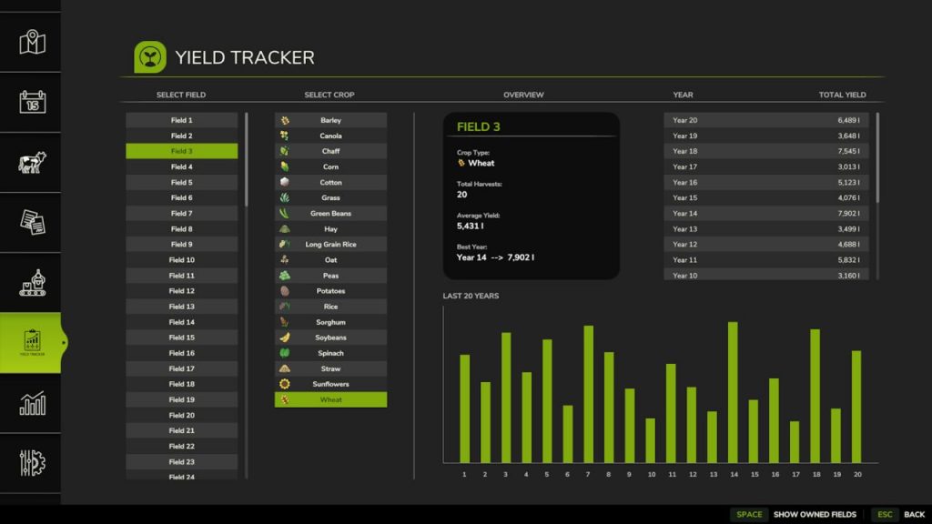 Yield Tracker V1.0.0.0 - FS25 / FS22 Mod