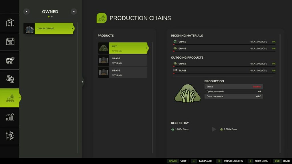 Hay Storage And Grass Drying V1.1.0.0 - FS25 / FS22 Mod