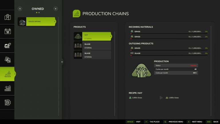 Hay Storage And Grass Drying V1.1.0.0 - FS25 / FS22 Mod