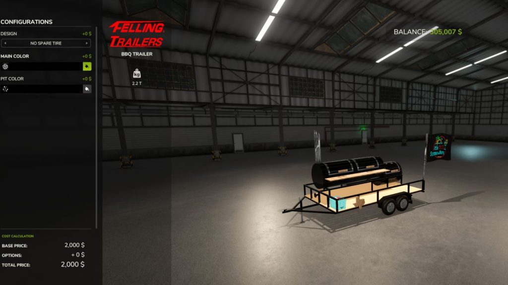BBQ Trailer V1.0.0.0 - FS25 / FS22 Mod