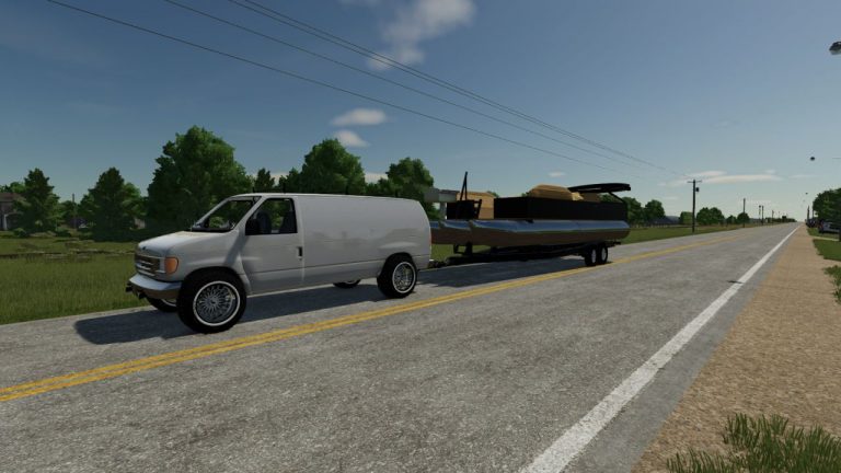 WSMC Pontoon Boat V1.0.0.0 - FS25 / FS22 Mod
