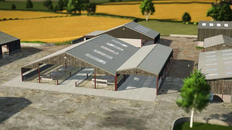 UK Dairy Barn v1.0.0.0 - FS25 / FS22 Mod