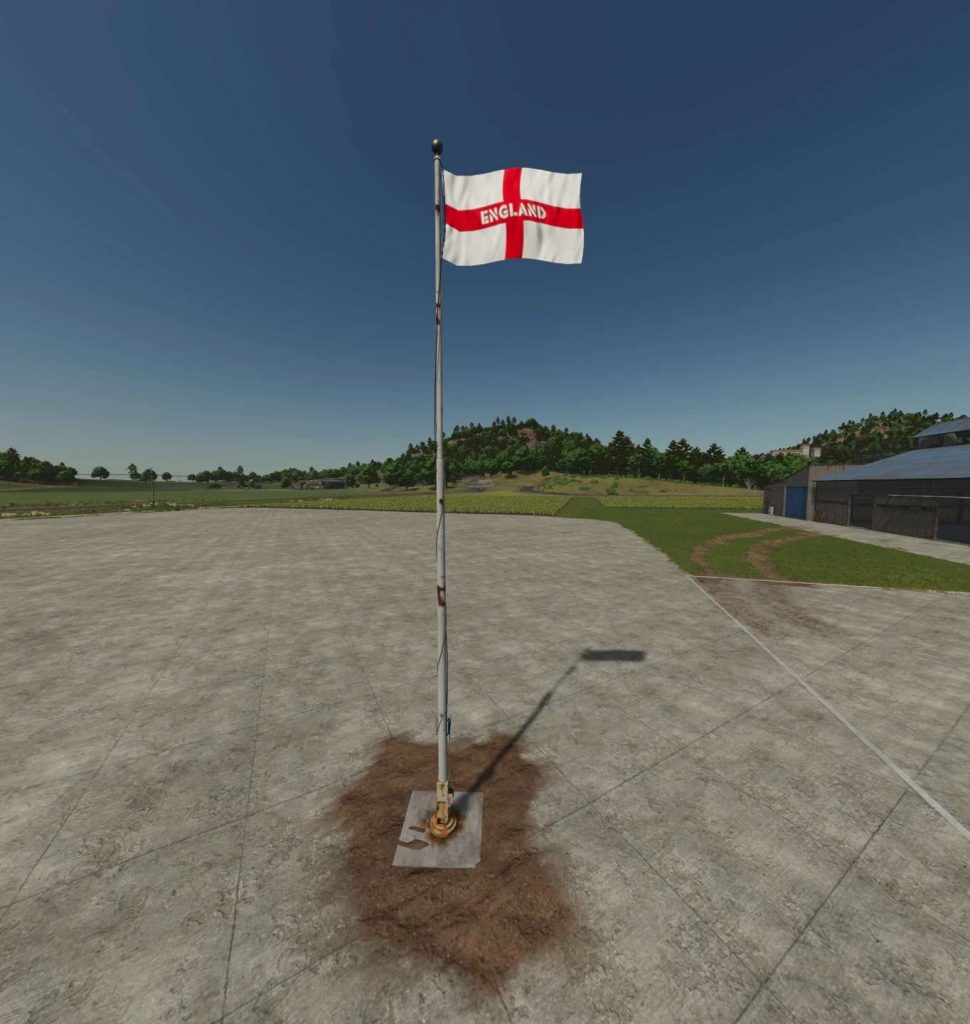 ENGLAND FLAG POLE v1.0.0.0 - FS25 / FS22 Mod