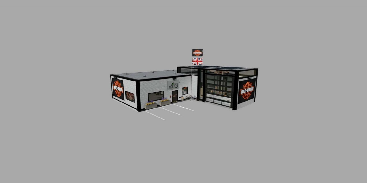 Harley Davidson Workshop EDIT v1.0.0.0 - FS25 / FS22 Mod