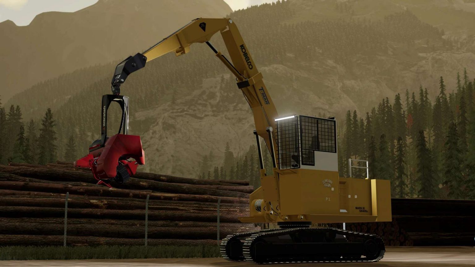 Kobelco SK400LL Log Loader v1.0.0.0 - FS25 / FS22 Mod