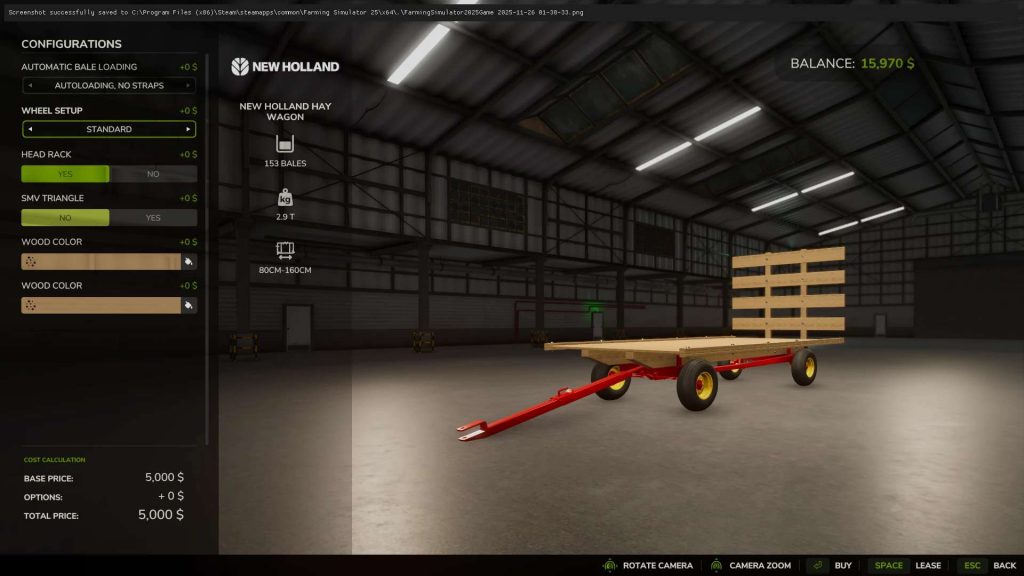 New Holland Hay Wagon v1.0.0.0 - FS25 / FS22 Mod