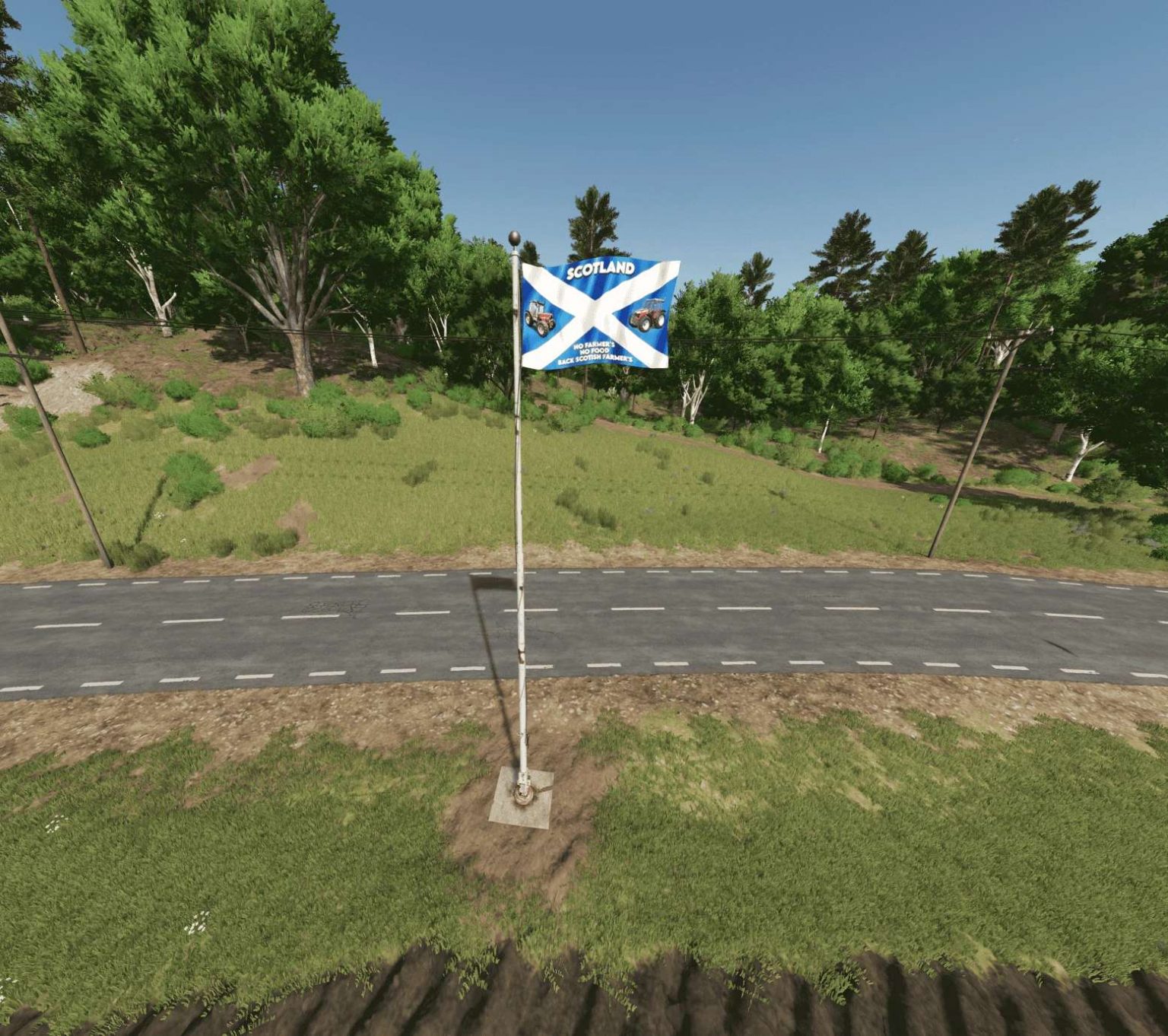 Scotish Flag pole v1.0.0.0 - FS25 / FS22 Mod