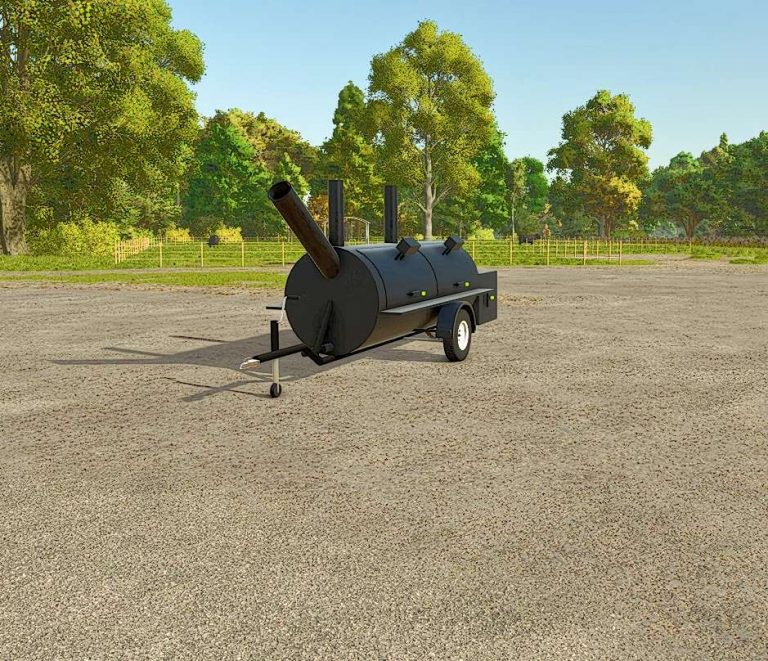 Custom BBQ Pit Trailer v1.0.0.0 - FS25 / FS22 Mod