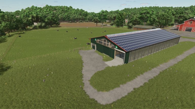 Large cowshed V1.0.0.0 - FS25 / FS22 Mod