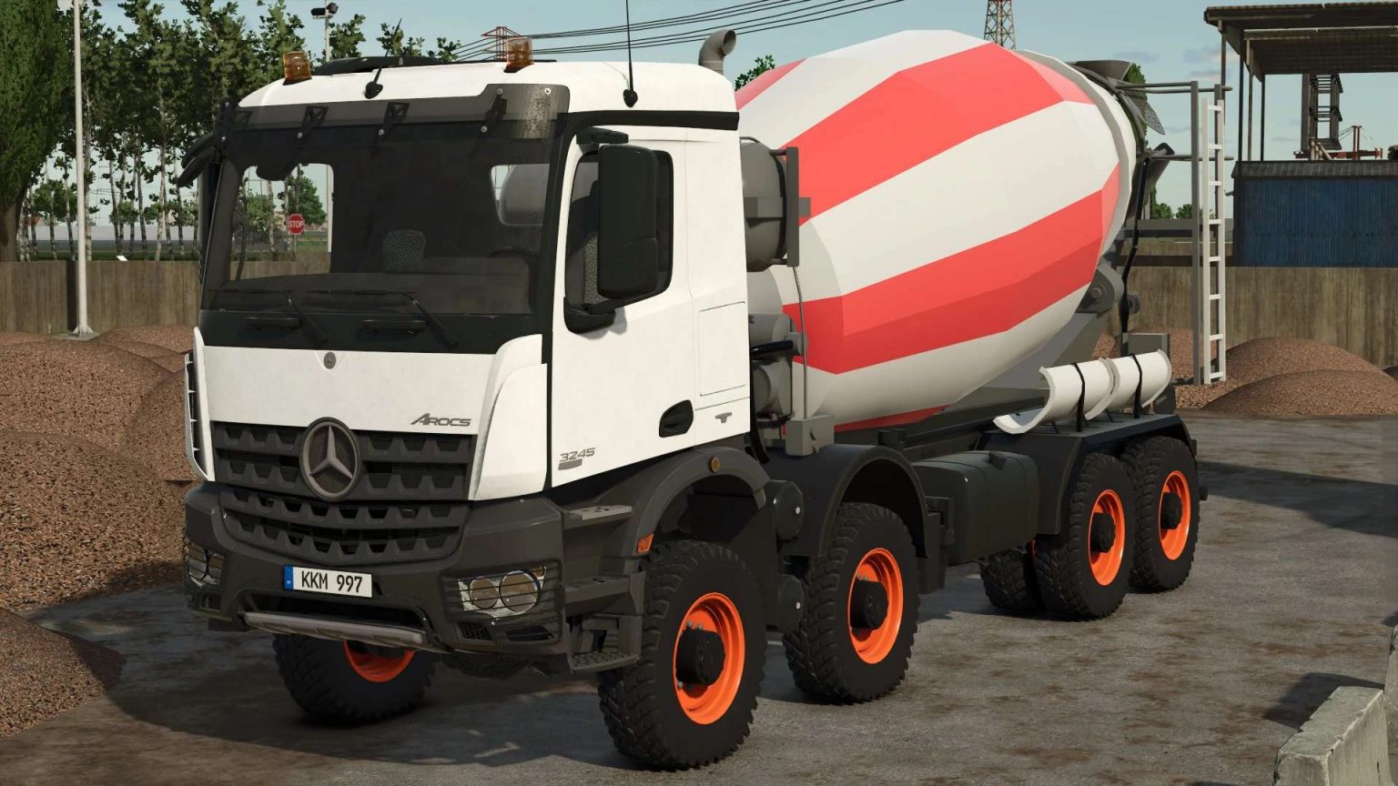 Mercedes Arocs 3245 Concrete Mixer Truck v1.0.0.0 - FS25 / FS22 Mod