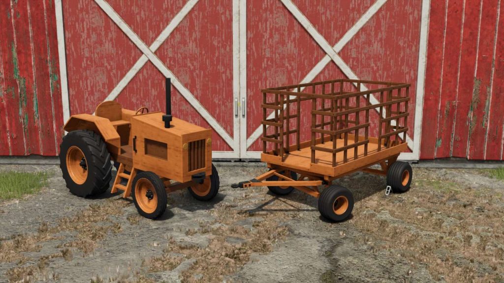 Wooden Tractor Set v1.0.0.0 - FS25 / FS22 Mod