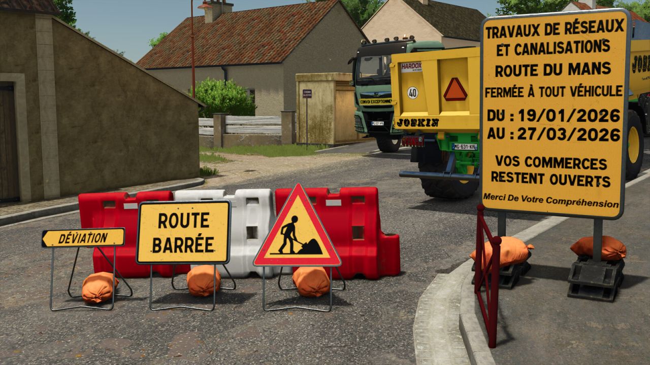 French Temporary Marking V1.6.0.0 - FS25 / FS22 Mod