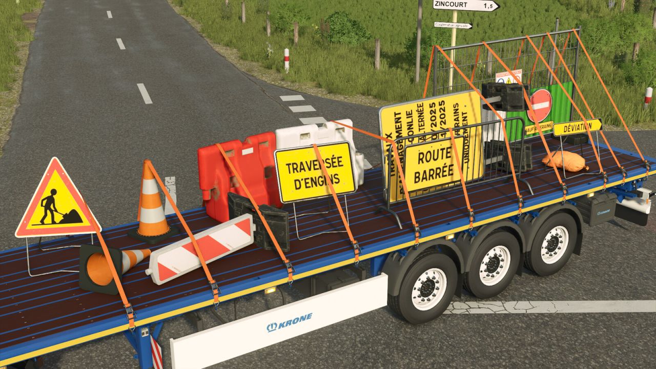 French Temporary Marking V1.6.0.0 - FS25 / FS22 Mod