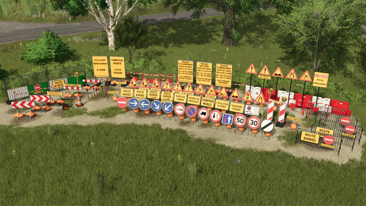 French Temporary Marking V1.6.0.0 - FS25 / FS22 Mod