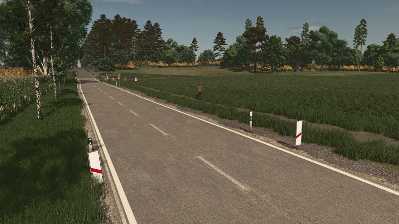 German Road Poles Prefab V1.1.0.0 - FS25 / FS22 Mod