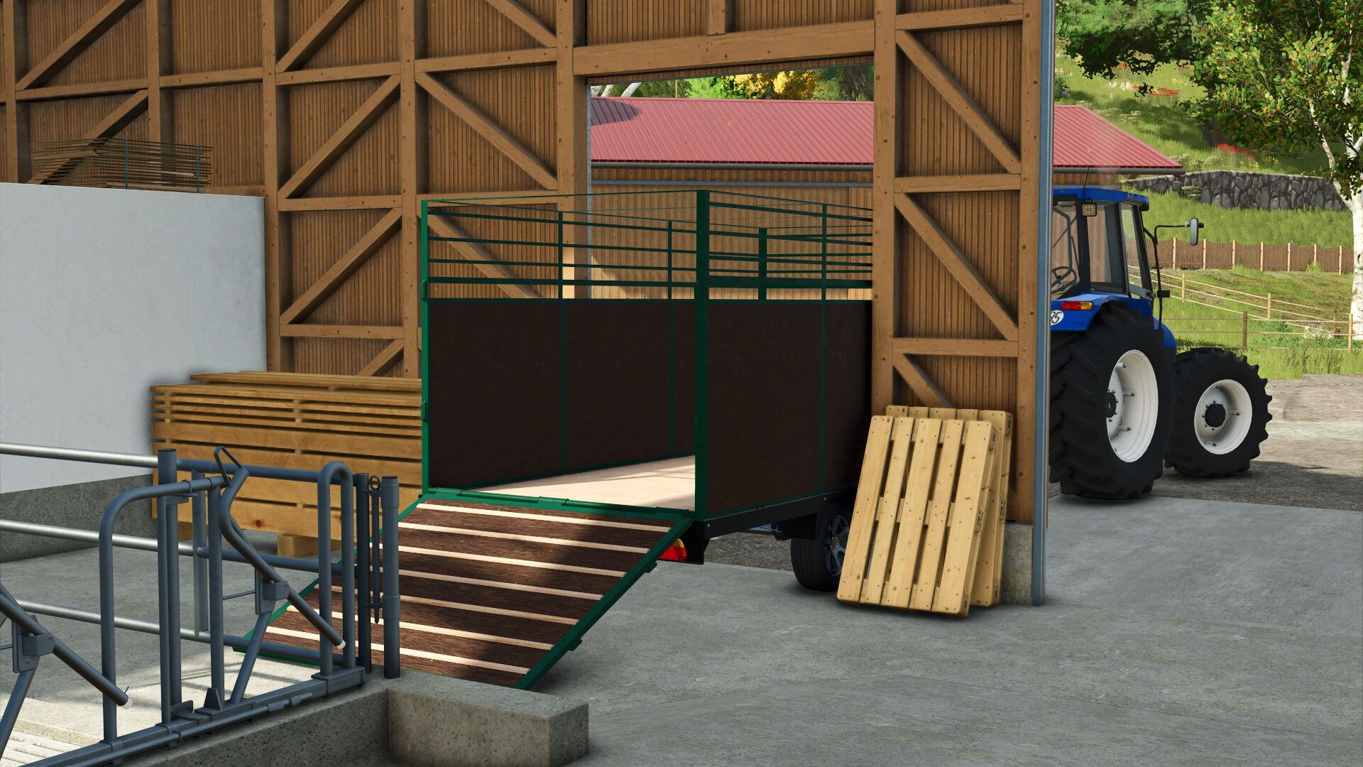 Homemade car trailer V1.1.0.0 - FS25 / FS22 Mod