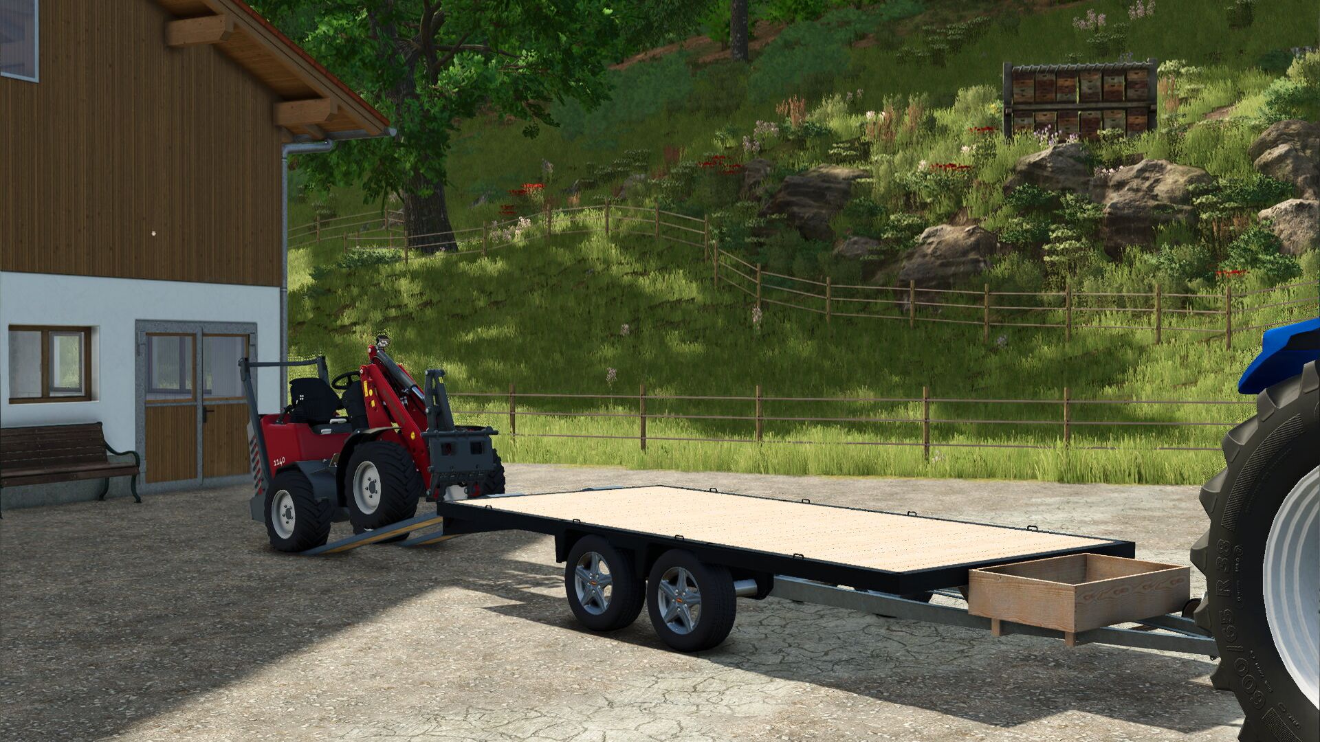 Homemade car trailer V1.1.0.0 - FS25 / FS22 Mod