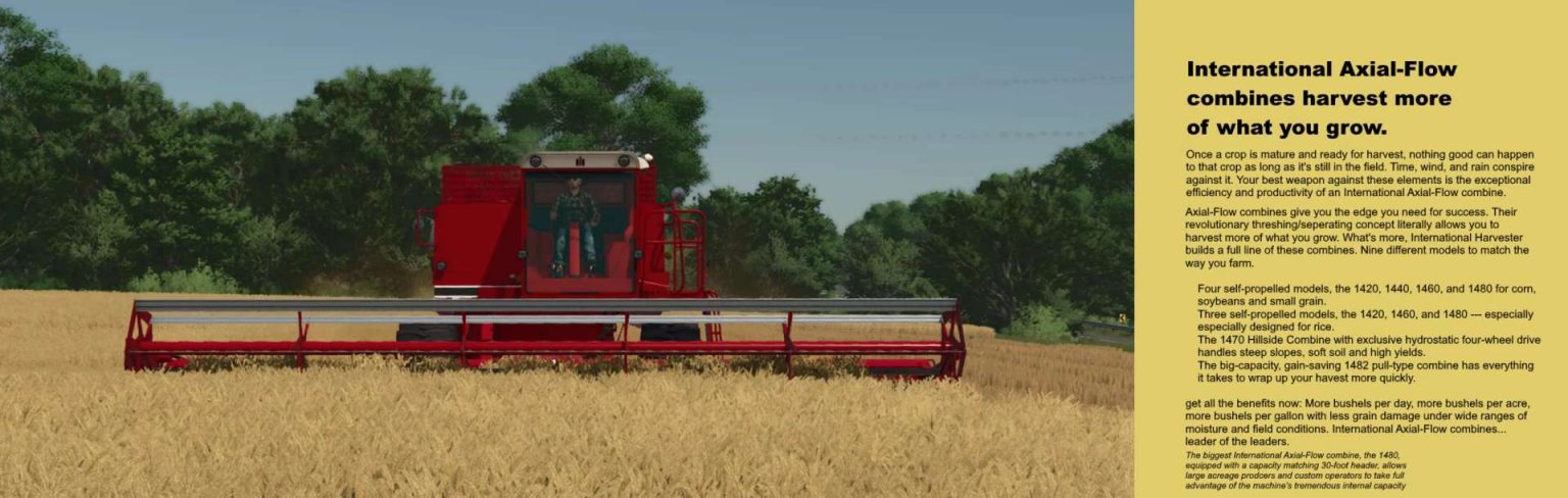 International 14 Series Axial-Flow Combines v1.0.0.0 - FS25 / FS22 Mod
