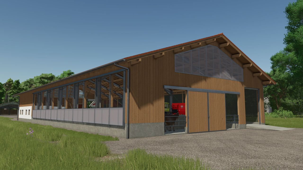 Modern Cow Barn V1.1.0.0 - FS25 / FS22 Mod
