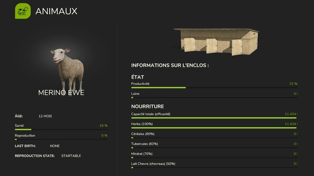 Realistic nutrition for your animal farms V1.5.0.0 - FS25 / FS22 Mod