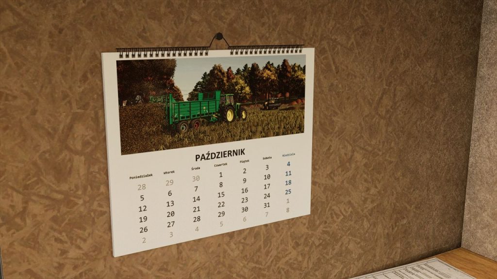 Polish Calendar Prefab V1.0.0.0 - FS25 / FS22 Mod