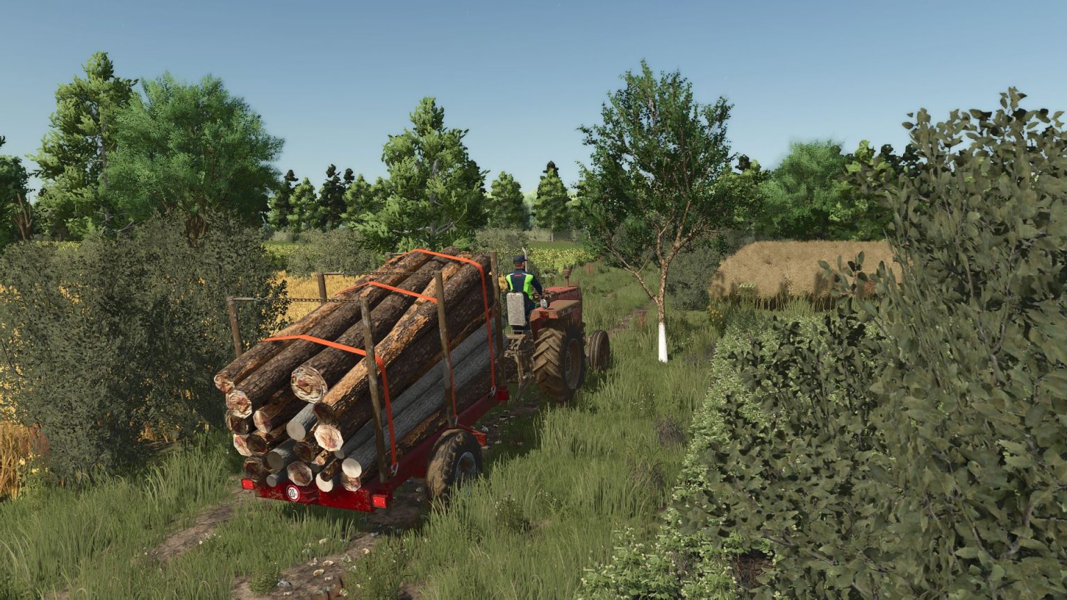 Small log transport trailer V1.0.0.0 - FS25 / FS22 Mod