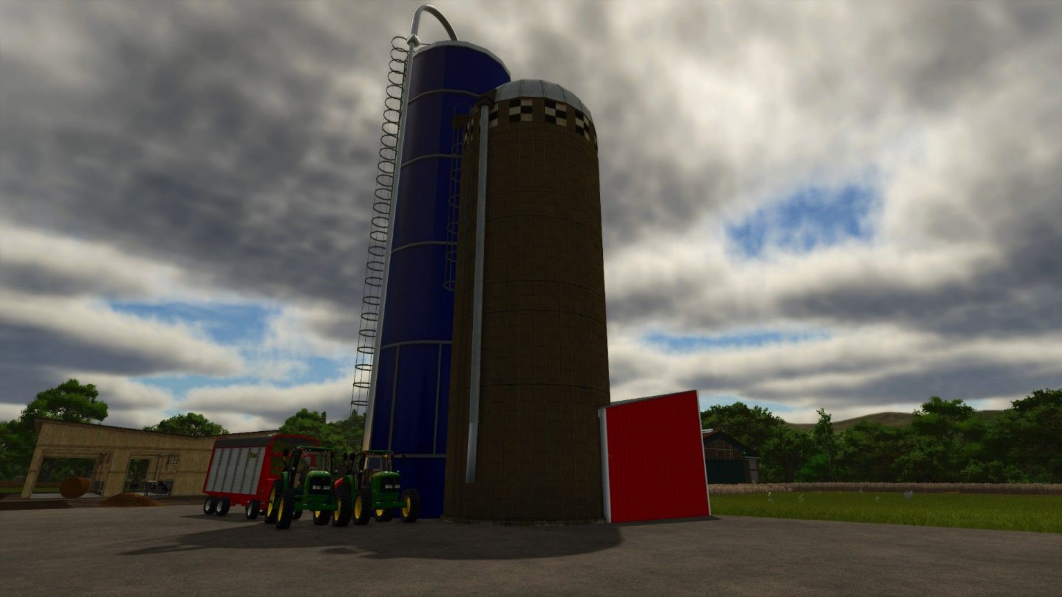Placeable TMR Mixing Silos V1.0.0.1 - FS25 / FS22 Mod