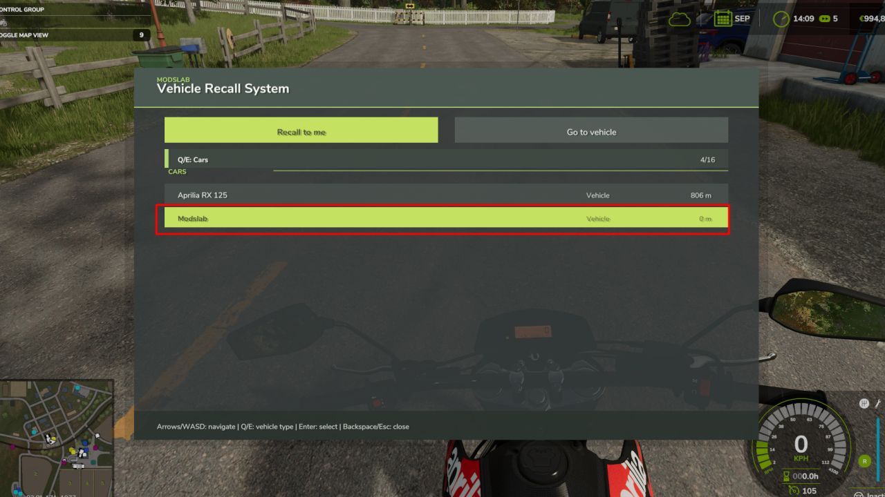 Vehicle Recall System V1.0.0.4 - FS25 / FS22 Mod