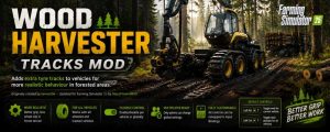Wood Harvester Tracks V1.0.3.0 - FS25 / FS22 Mod
