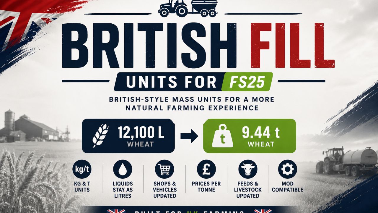 British Fill Units V1.0.0.0 - FS25 / FS22 Mod