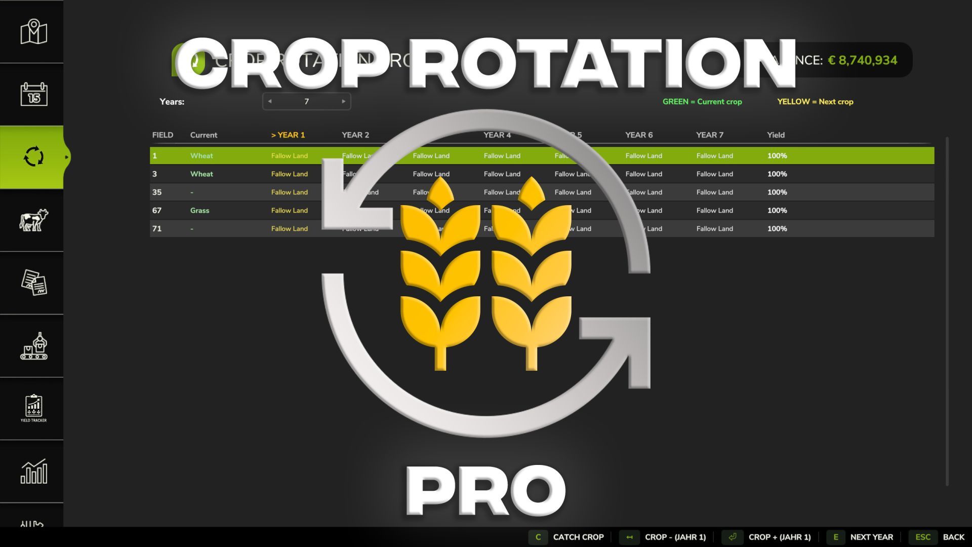 Crop Rotation Pro V1.0.2.1 - FS25 / FS22 Mod