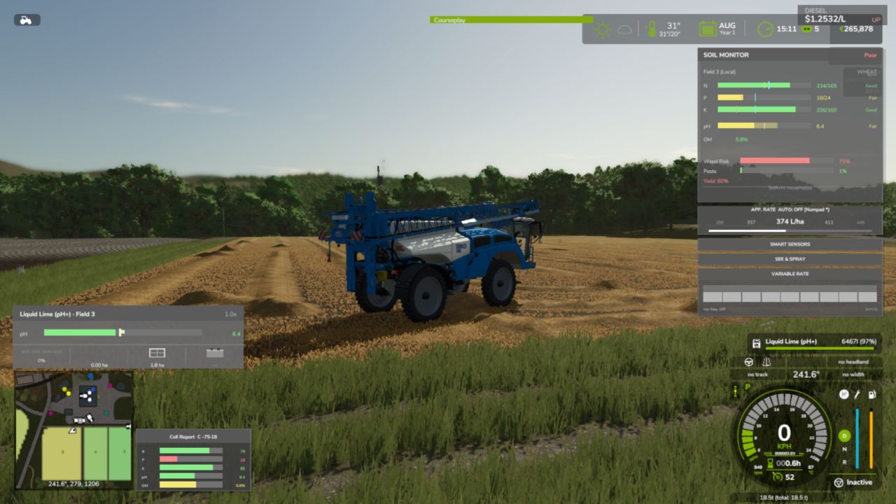 Realistic Soil & Fertilizer V2.4.1.5 - FS25 / FS22 Mod