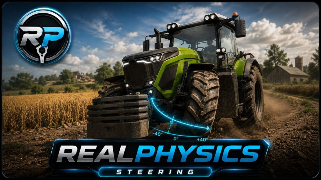 RealPhysics Steering V1.0.0.2 - FS25 / FS22 Mod